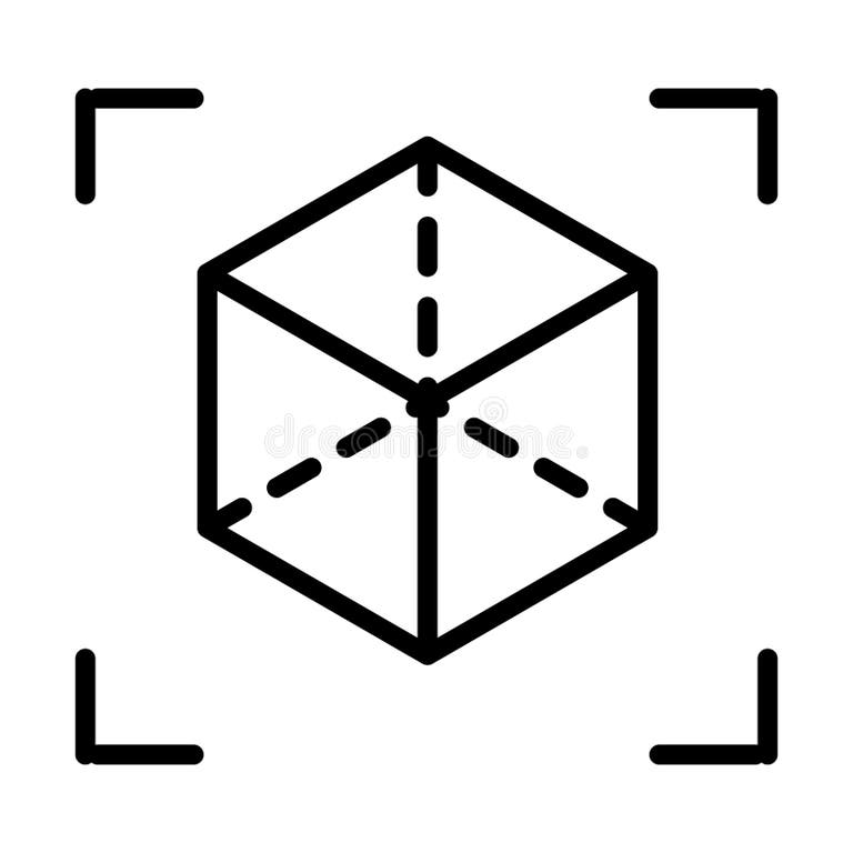 Virtual reality cube view stock vector. Illustration of cyber - 314183603