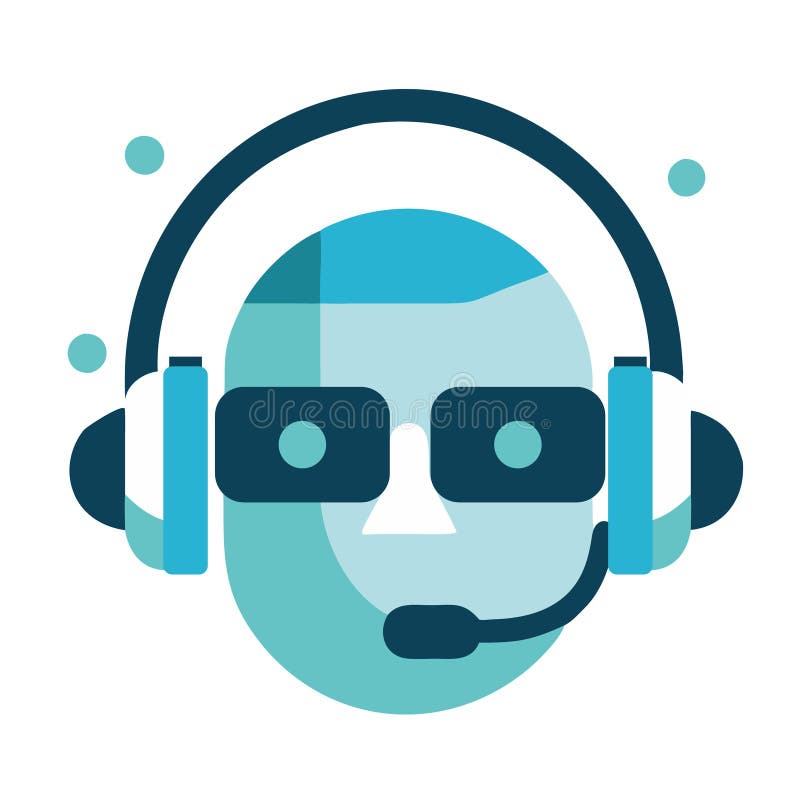 Virtual Reality Customer Support Icon Stock Vector - Illustration of ...