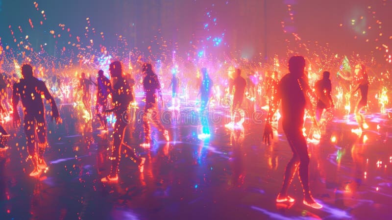 A Virtual Reality Dance Party with Virtual Particles Giving Off Bursts ... A Virtual Reality Dance Party with Virtual Particles Giving Off Bursts ...