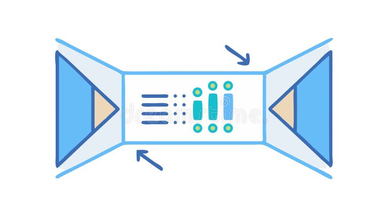 Virtual Reality Data Display Icon, Immersive Analytics, VR Information ...