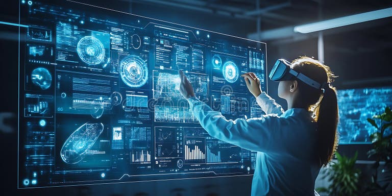 Virtual Reality Data Visualization Exploring Immersive Analytics Stock Illustration ...