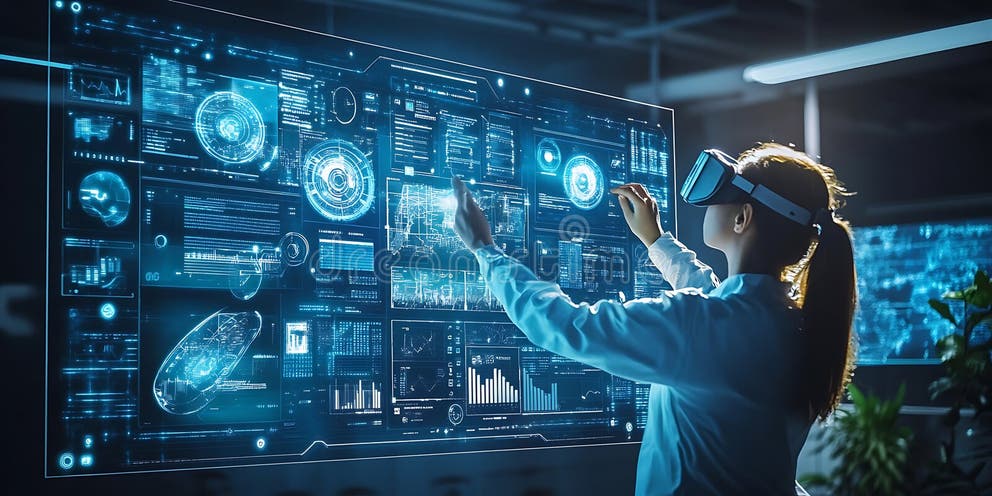 Virtual Reality Data Visualization Exploring Immersive Analytics Stock Illustration ...