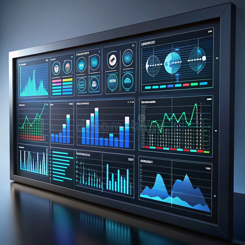 Futuristic Control Panel with Difurans Predictive Analytics UI Stock ...