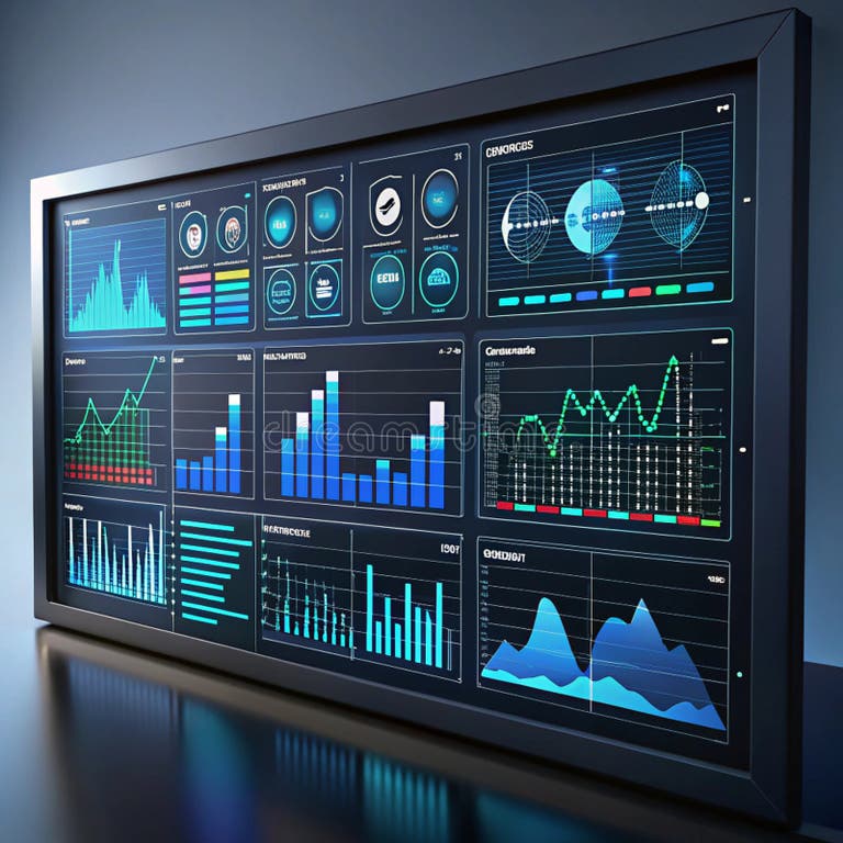 Futuristic Control Panel with Difurans Predictive Analytics UI Stock ...