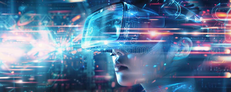 Virtual Reality Dreamscape, Abstract Layers of Digital , Generative Ai ...