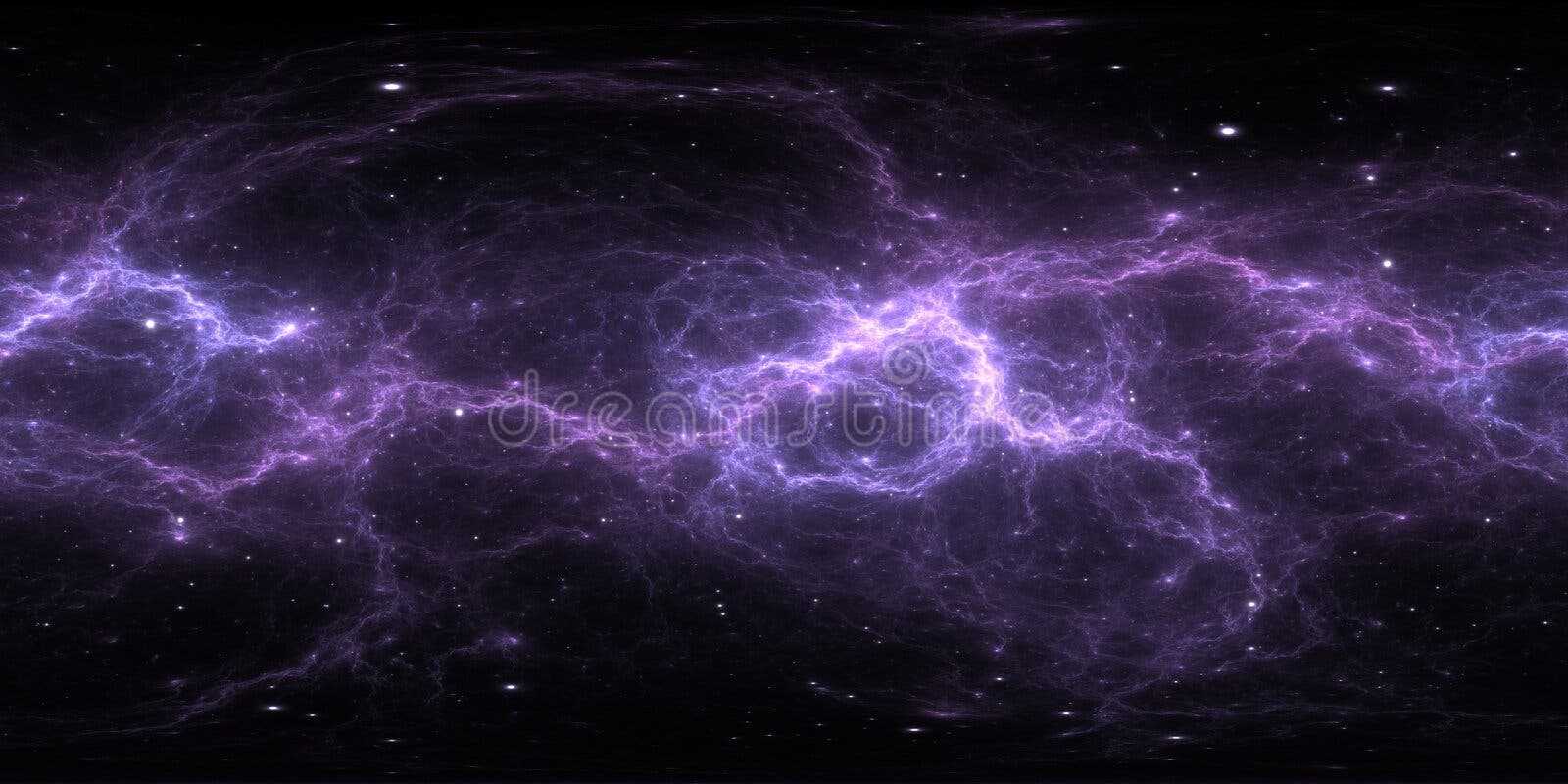 360 Degree Space Nebula Panorama, Equirectangular Projection ...