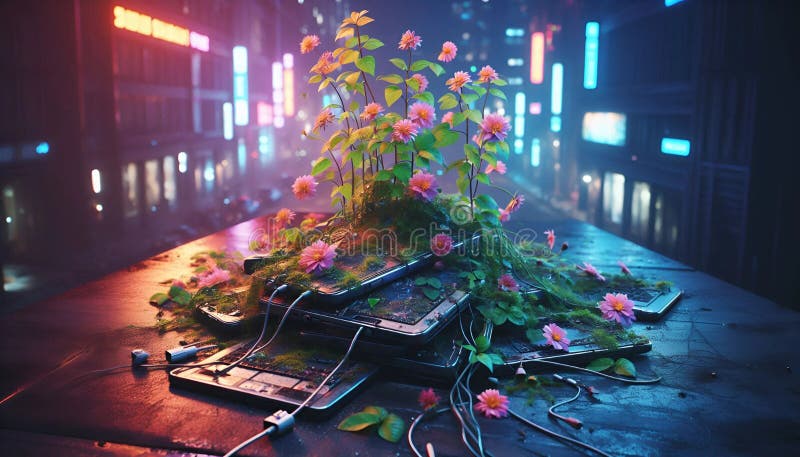 Virtual Reality Escape. Image is Generated Using AI Stock Illustration ...