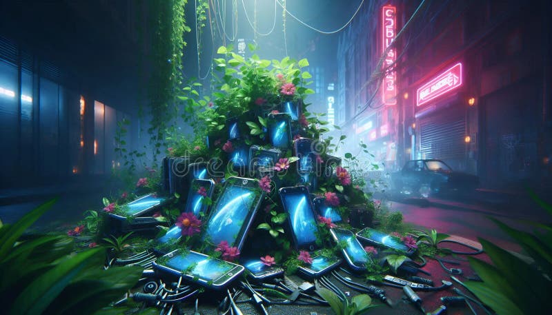 Virtual Reality Escape. Image is Generated Using AI Stock Illustration ...