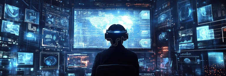 Virtual Reality Experience with Futuristic Data Visualization and ...