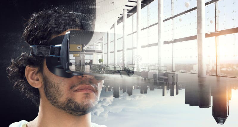 Virtual Reality Experience. Technologies of the Future. Stock Image ...