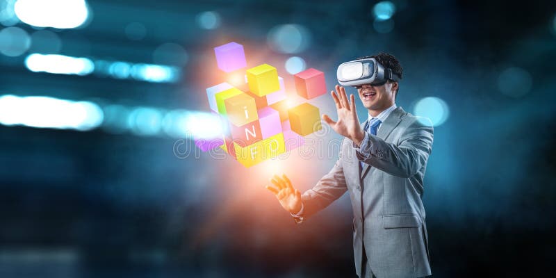 Virtual Reality Experience. Technologies of the Future. Mixed Media ...