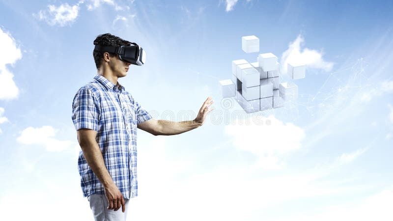 Virtual Reality Experience. Technologies of the Future. Mixed Media ...