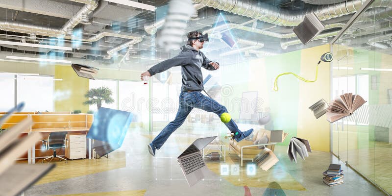 Virtual Reality Experience, Technologies of the Future. Mixed Media ...