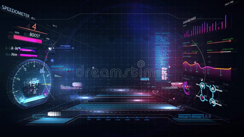 Virtual Reality. Futuristic VR Head-up Display Design. Sci-Fi Helmet ...