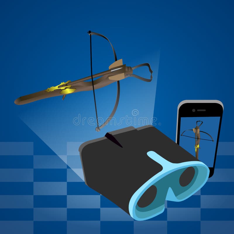 Virtual reality gadgets stock vector. Illustration of generated - 93510845