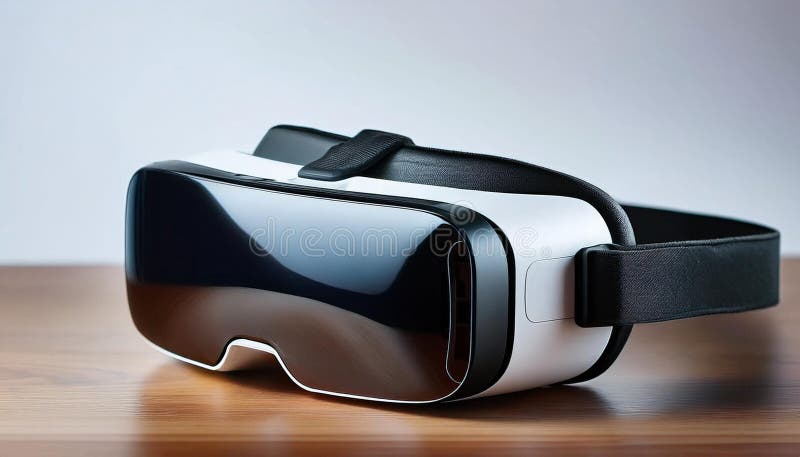 Virtual Reality Glasseds on White Background Stock Illustration ...