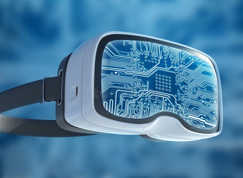 Virtual Reality Glasses, Futuristic Hacker, Internet Technology and ...