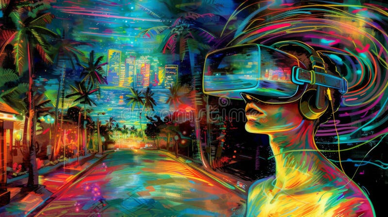 Virtual Reality Glasses with Futuristic Vision Technology. VR Goggles ...