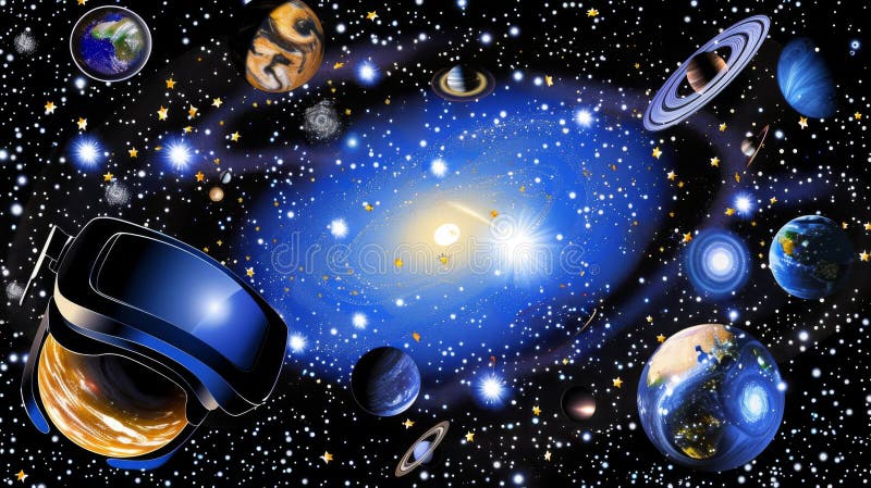 Virtual Reality Glasses with Futuristic Vision Technology. VR Goggles ...