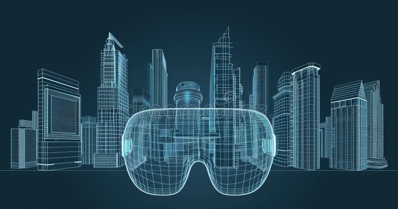 Virtual Reality Glasses with Futuristic Vision Technology. VR Goggles ...