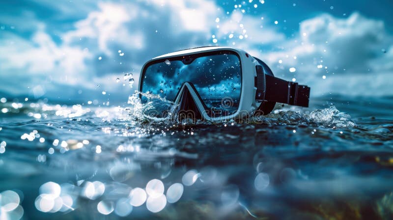 Virtual Reality Glasses are Lying in the Water. Underwater Virtual ...