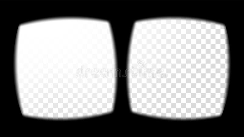 Virtual Reality Glasses Sight View Vector. Overlay on Transparent ...