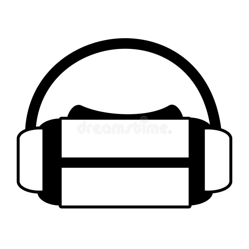 Virtual Reality Glasses Wearable Device Outline Stock Illustration ...