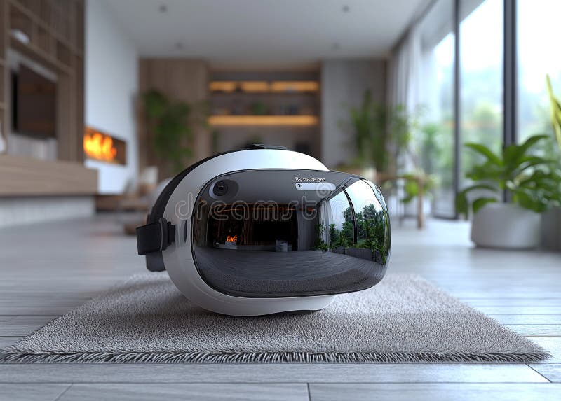 Virtual Reality Goggles. Future Technology Concept. 3D Rendering Stock ...