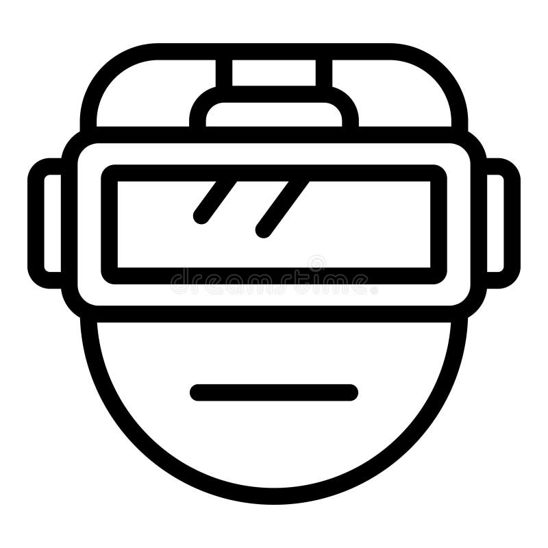 Virtual Reality Goggles Icon Outline Vector. Augmented Simulator Stock ...