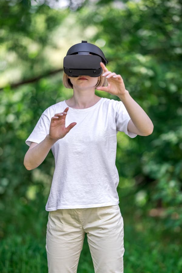 Virtual reality goggles stock image. Image of futuristic - 227597119