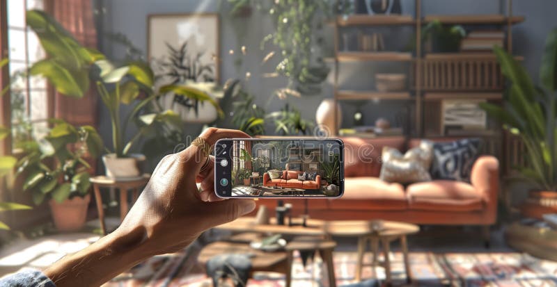 Virtual Reality Has Completely Transformed Interior Design Stock Illustration - Illustration of ...