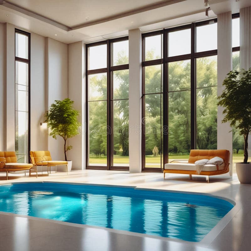 3D Rendering. Beautiful Interior of a Modern House in White and Gold ...