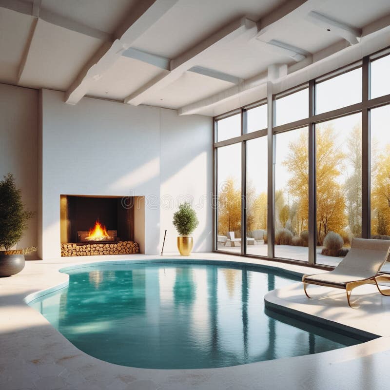 3D Rendering. Beautiful Interior of a Modern House in White and Gold ...