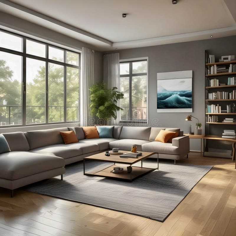 Virtual Reality Has Completely Transformed Interior Design. Stock Image - Image of floor, pillow ...