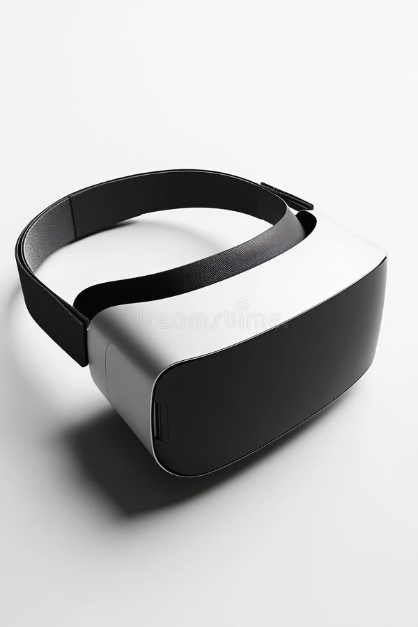 A Virtual Reality Headset with a Black Strap Stock Illustration ...