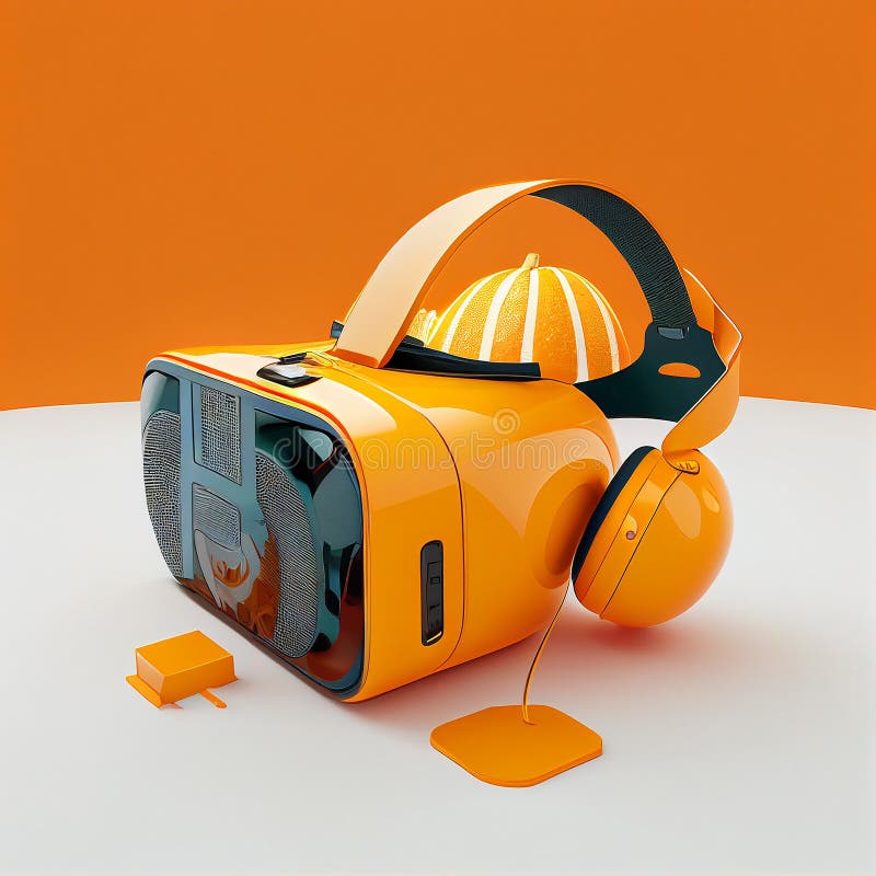 Virtual Reality Headset, 3D Render Style, Futuristic, AI Generated ...