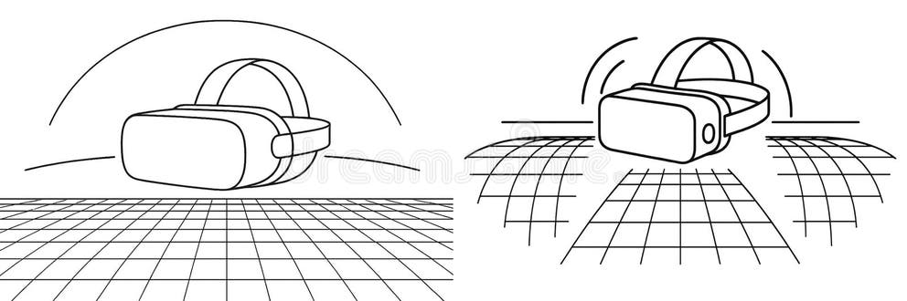 Virtual Reality Headset Design Concept Featuring Wireframe Graphics in ...