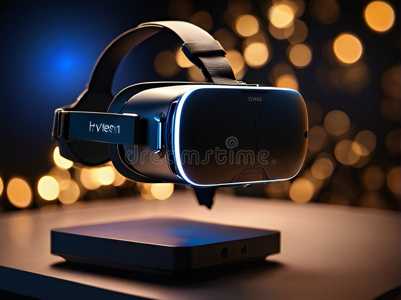 Virtual Reality Headset Floating Above Base Station for Immersive ...