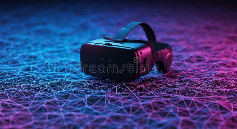 Virtual Reality Headset on Futuristic Network Immersive Technology ...