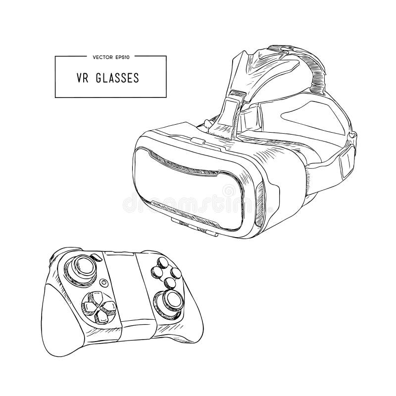 Vector Virtual Reality Headset, VR Mask Mock Up Stock Vector ...