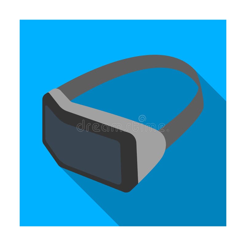 Virtual Reality Headset Icon in Flat Style Isolated on White Background ...