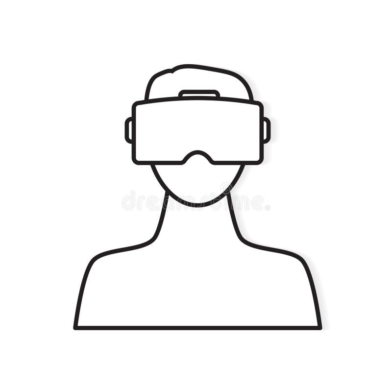 Virtual Reality Headset Icon Stock Vector - Illustration of person ...