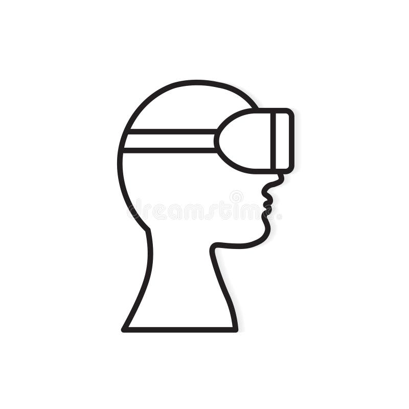 Virtual Reality Headset Icon Stock Vector - Illustration of object ...