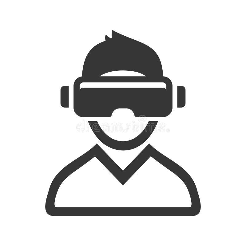 VR Headset Icon. 3D Style Virtual Reality Device Stock Vector ...
