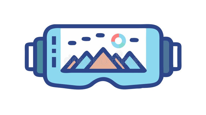 Virtual Reality Headset. Immersive Mountain Landscape Experience ...