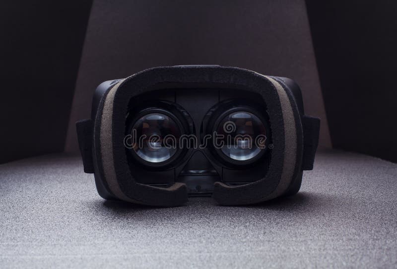 Virtual Reality Headset, Inside View, Glasses, Dramatic Light Stock ...