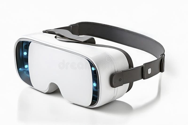 Virtual Reality Headset Isolated on White Background. Stock ...