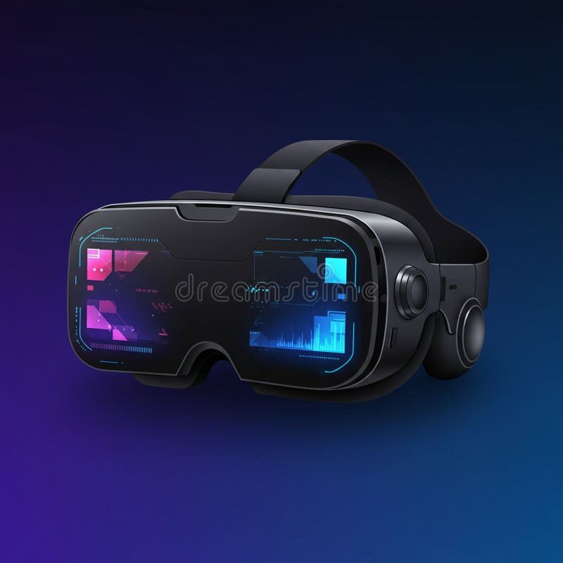 A Virtual Reality Headset with a Sleek Black Design Featuring ...