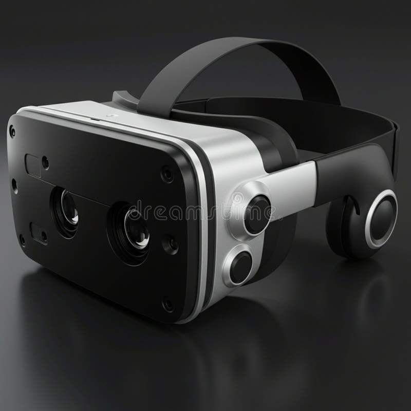 A Virtual Reality Headset with a Sleek Design, Featuring a Black and ...