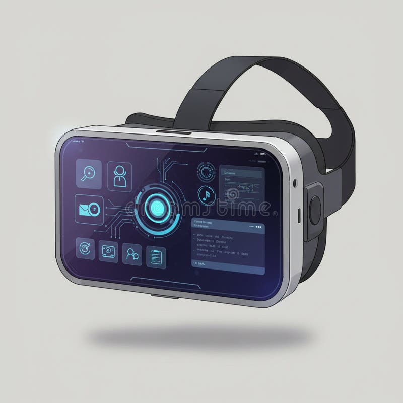 A Virtual Reality Headset with a Sleek Design, Featuring a Large ...